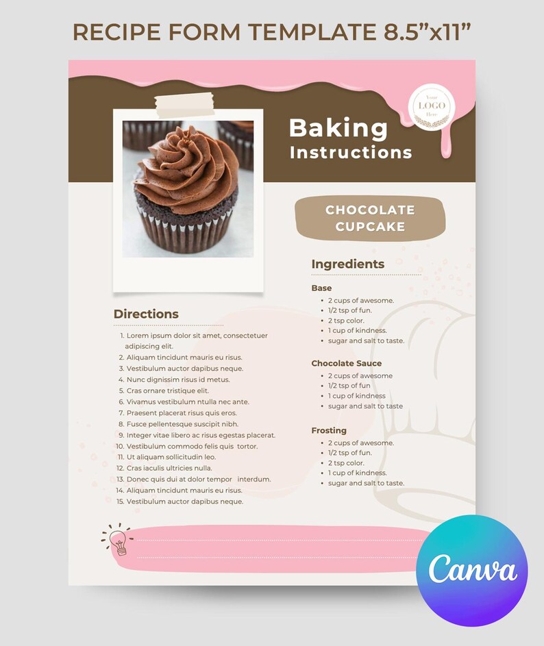 Bakery Business Form | Canva Template, Food Bakery, Editable Bakery ...