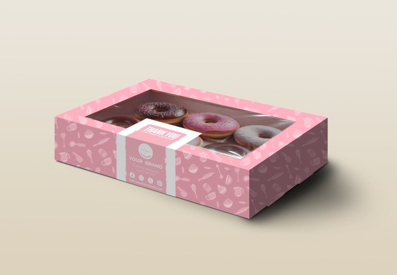 Complete Design Combo: Editable Bakery Box Template With Pattern and ...