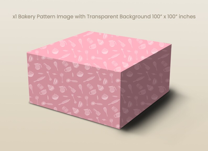 Editable Bakery Box Template: Pattern & Labels (3 Sizes) (digital ...