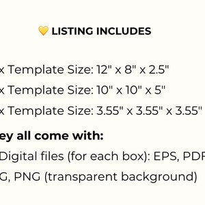 Editable Box Template 3 Sizes via Canva Customizable Packaging Design ...