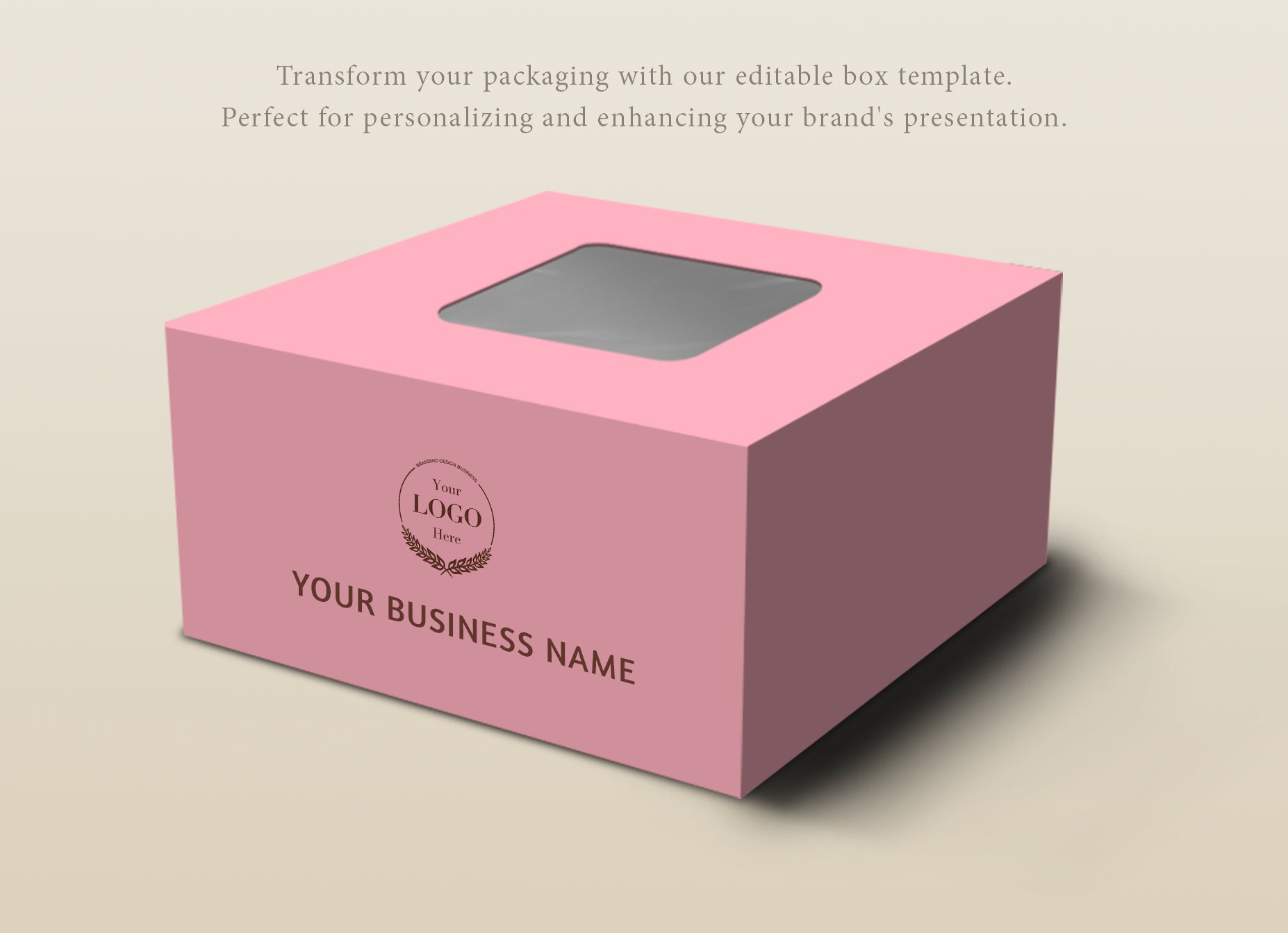 Editable Box Template (10"x10"x5") via Canva - Customizable Packaging ...