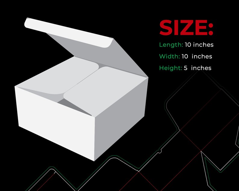 Editable Bakery Box Template: Pattern & Labels (3 Sizes) (digital ...