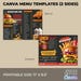 Fast Food Restaurant Menu Template: Editable Canva Design (11x8.5 ...