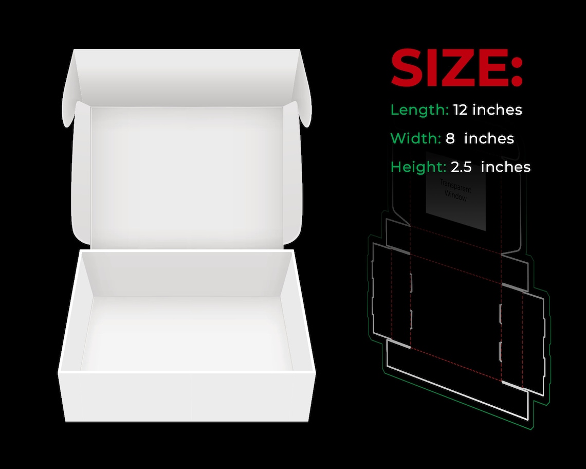 Editable Box Template 3 Sizes via Canva Customizable Packaging Design ...