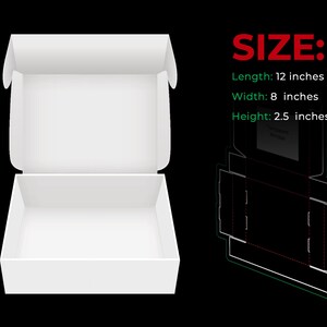 Editable Box Template 3 Sizes via Canva Customizable Packaging Design ...