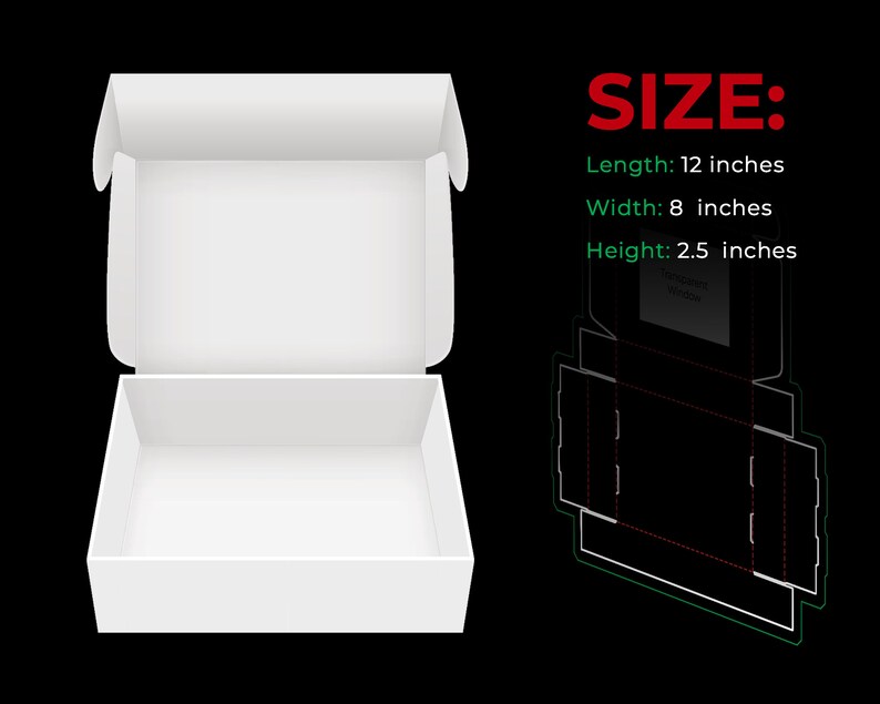 Editable Box Template 3 Sizes via Canva Customizable Packaging Design ...