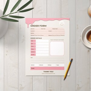 Bakery Order Form Canva Template, Food Bakery, Editable Bakery Order ...