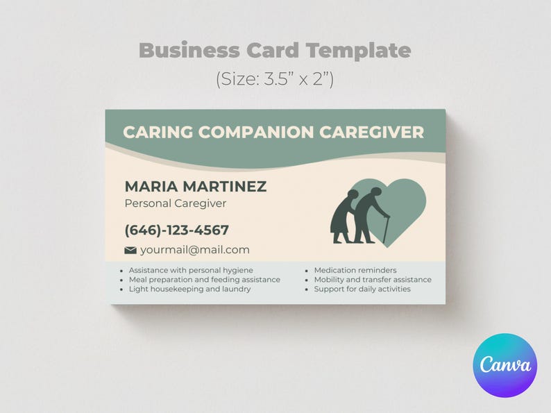 Caregiver Flyer and Business Card Templates Bundle, Caregiver, Flyer ...