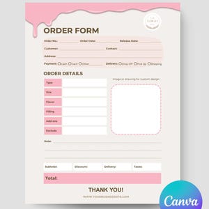 Bakery Business Form Canva Template, Food Bakery, Editable Bakery ...