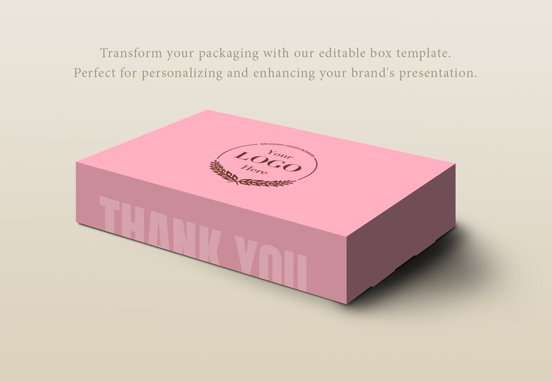Editable Box Template (12"x8"x2.5") via Canva - Customizable Packaging ...