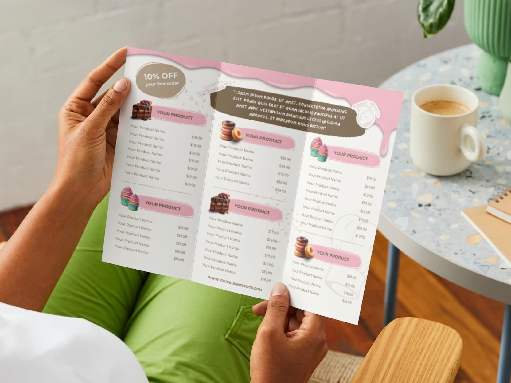 Brochure | Editable Canva Template, Bakery Brochure, Bakery Brochure ...