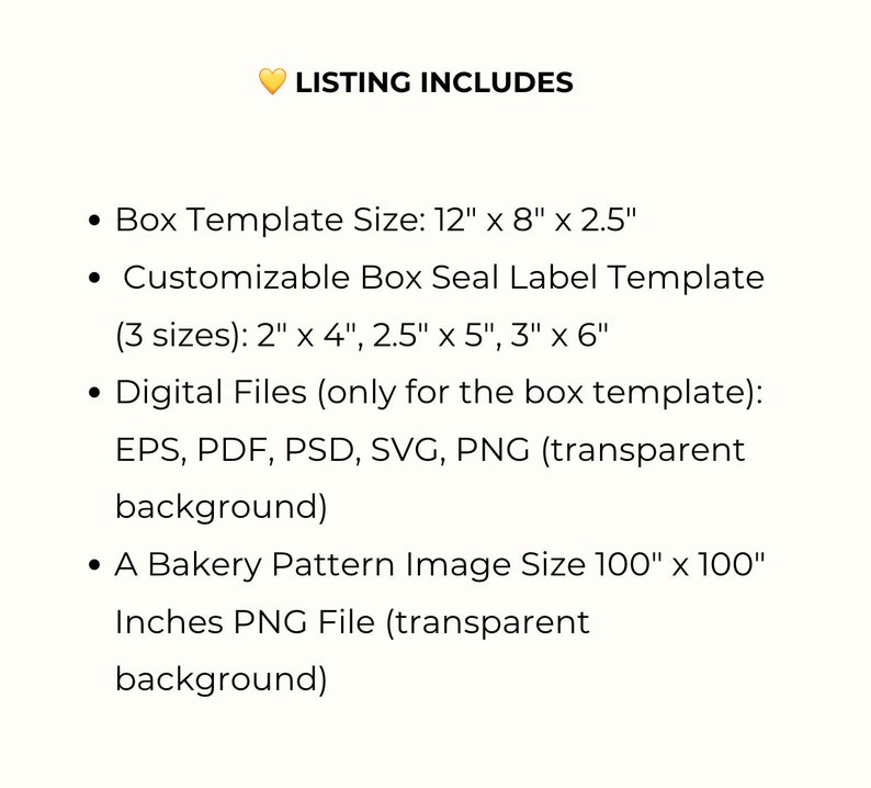 Complete Design Combo: Editable Bakery Box Template With Pattern and ...