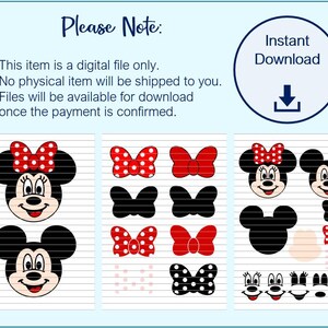 Min Mouse and Mic Mouse, Svg Dxf Eps Pdf Png, Layered Cutting Files for ...