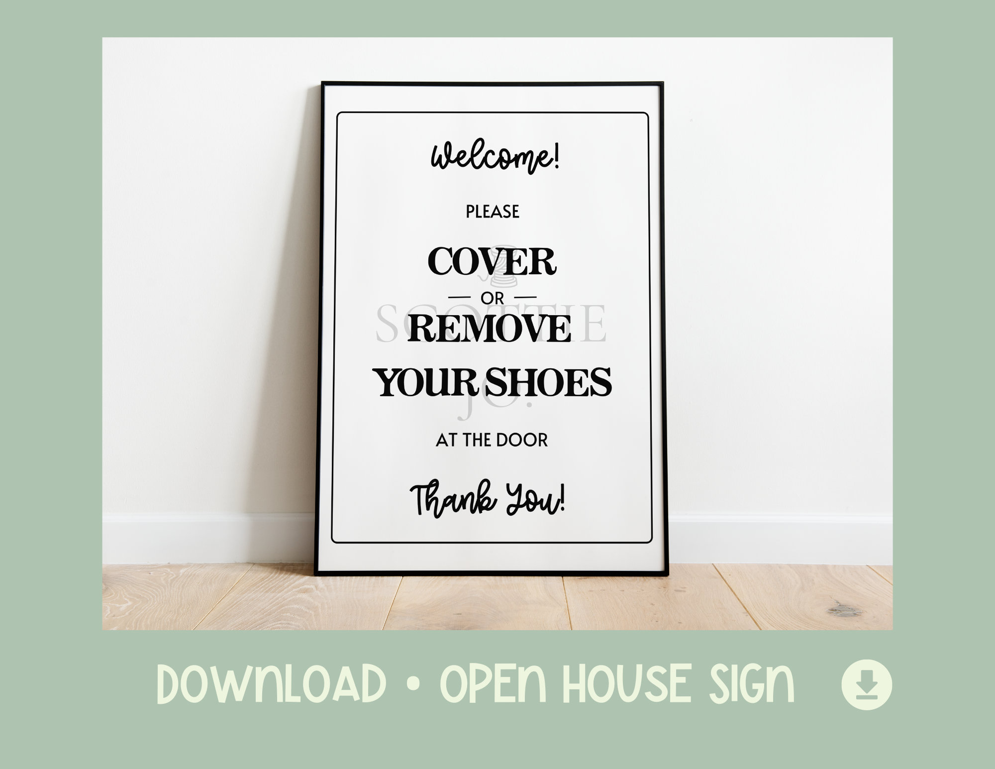 Please Remove Shoes Sign: Real Estate Open House Printable (PDF) - Etsy