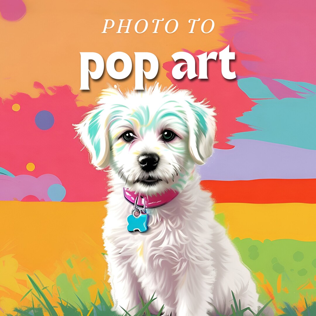 Custom Pet Portrait Pop Art Pet Portrait Dog Portrait Cat Portrait ...