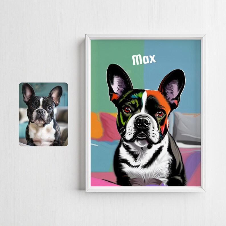 Custom Pet Portrait Pop Art Pet Portrait Dog Portrait Cat Portrait ...