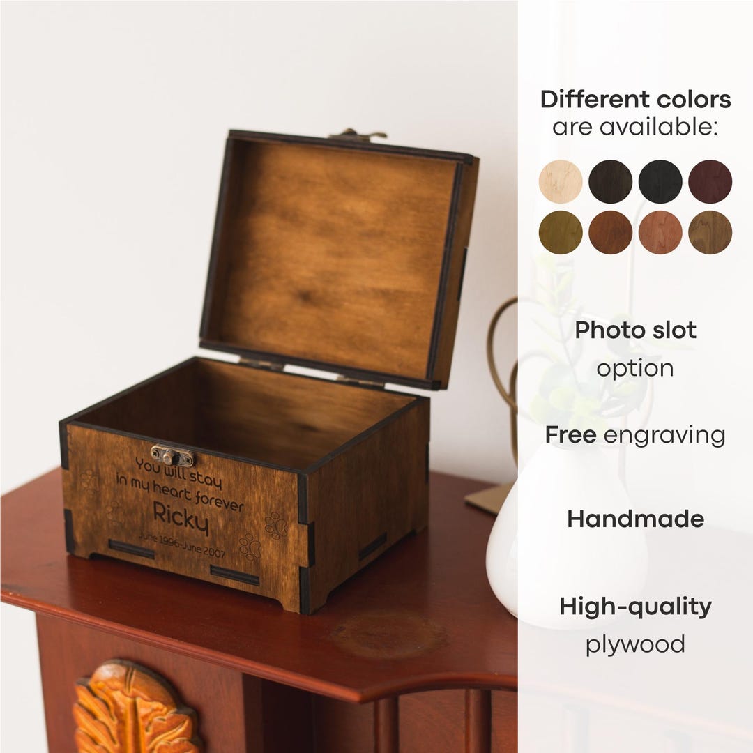 Custom Pet Urn, Dog Cremation Box, Pet Memorial Box for Ashes, Pet Urn ...