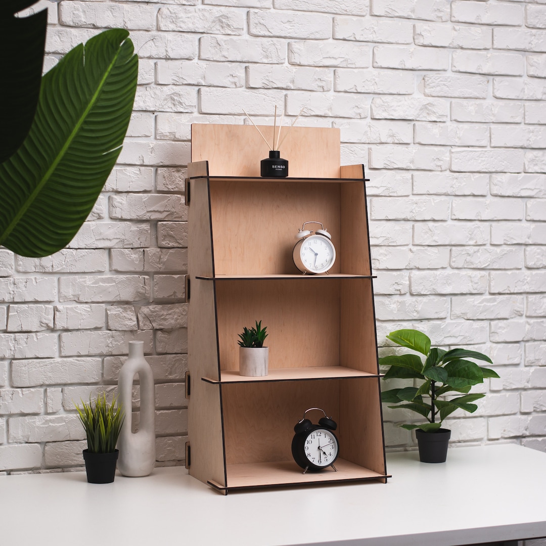 Retail Display Stand, Wood Display Shelves, Slanted Stand, Display ...