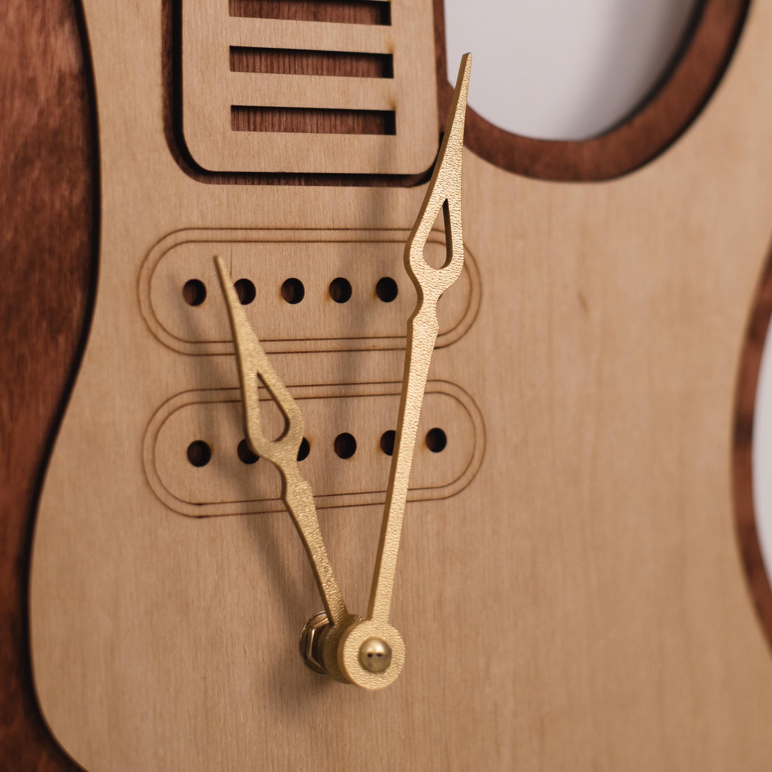 Guitar Wall Clock, Music Wall Clock, Guitar Room Decor, Electric Guitar ...