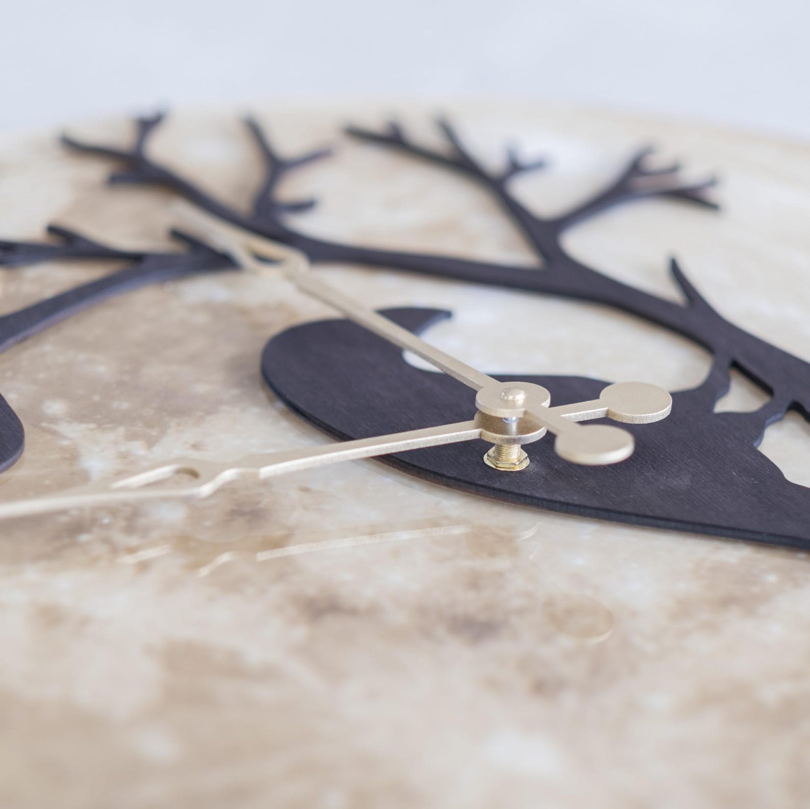 Moon Wall Clock, Full Moon Clock, Raven Clock, Crow Clock, Bird Wall ...