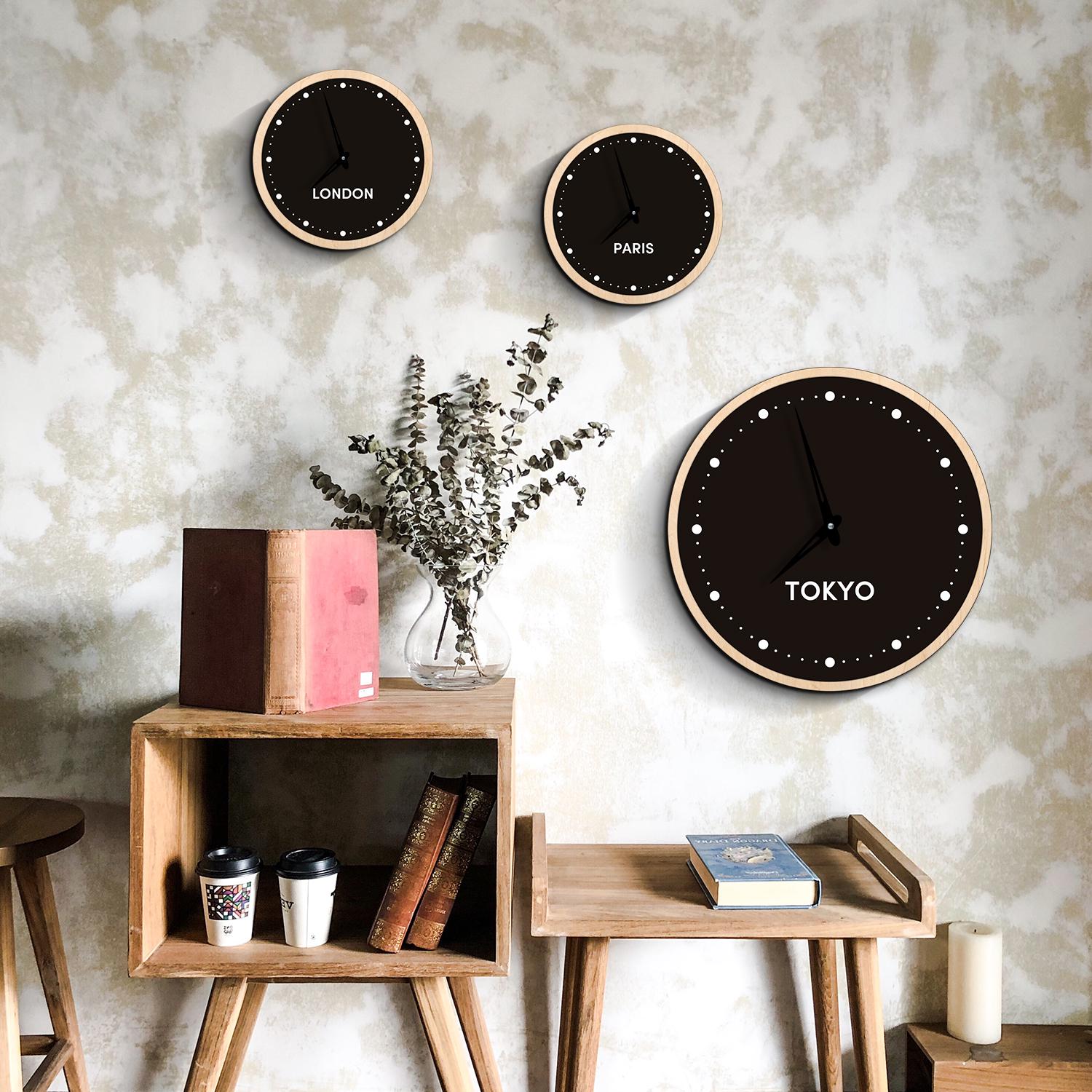 Time Zone Wall Clocks, Custom Time Zone Wall Clocks, City Wall Clock ...