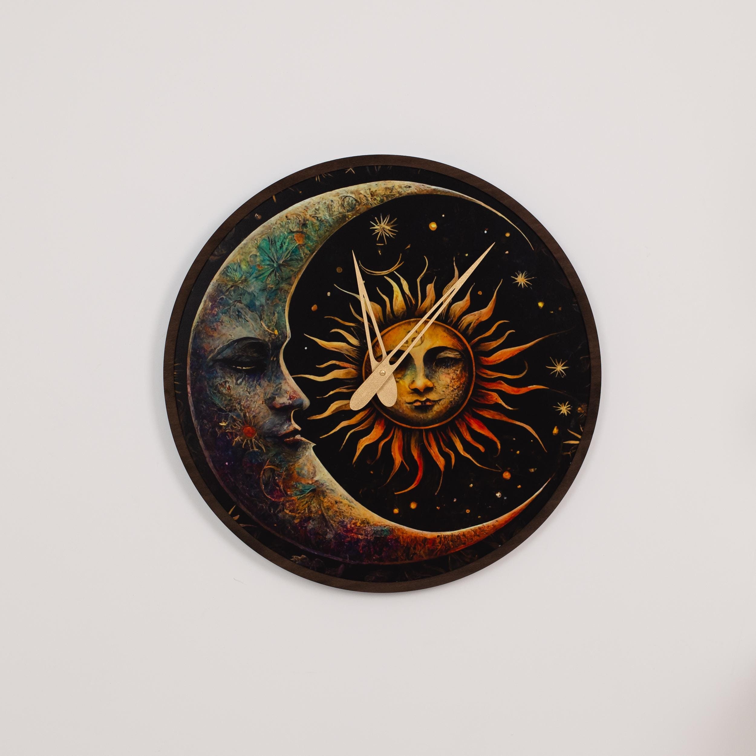 Sun Moon Clock, Moon Clock, Sun Clock, Lunar Wall Clock, Fantasy Clock ...