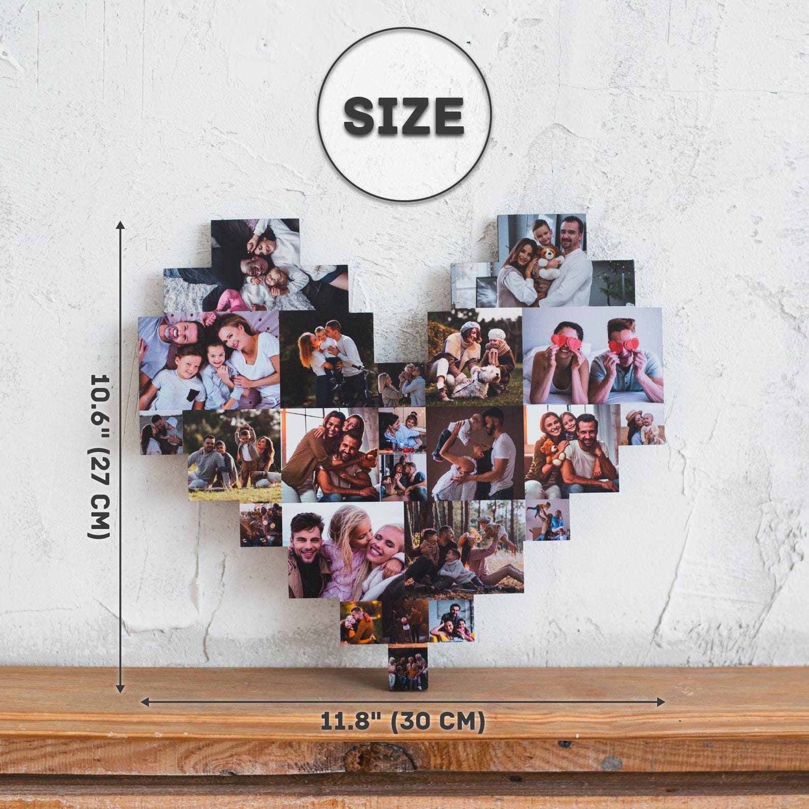 Heart Shaped Collage Frame, Photo Collage Heart, Photo Collage Gift ...