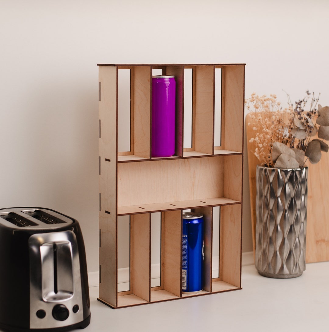 Wood Beer Holder, Beer Can Holder, Can Storage Rack, Wood Soda Can ...