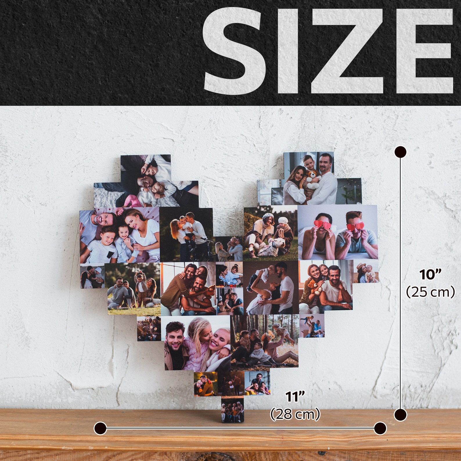 Heart Shaped Collage Frame, Photo Collage Heart, Photo Collage Gift ...