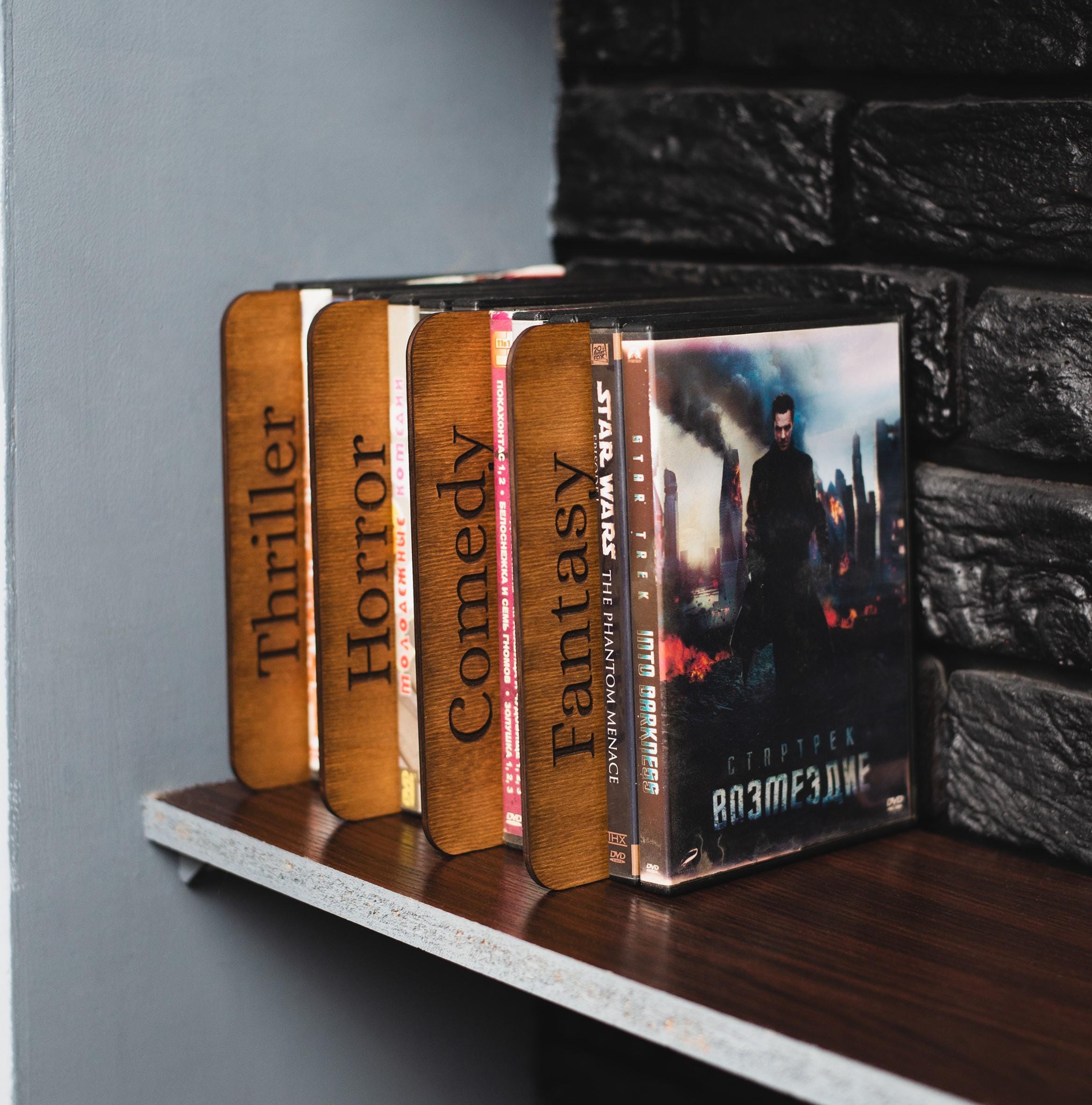 Dvd Dividers, Movie Genre Dividers, Dvd Storage, Dvd Organizer, Blu Ray ...
