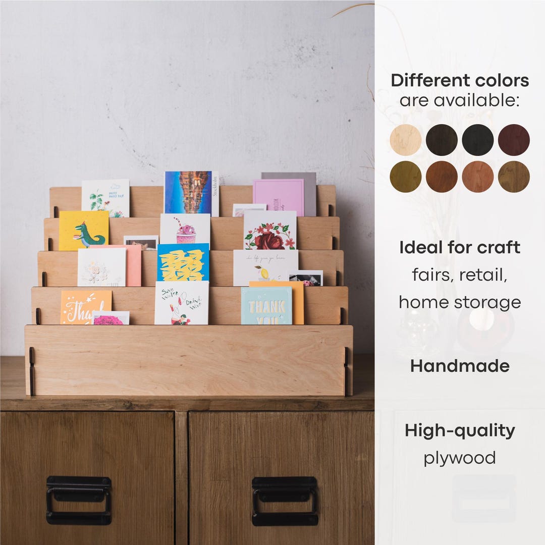 Wooden Greeting Card Display, Greeting Card Display Rack, Greeting Card ...
