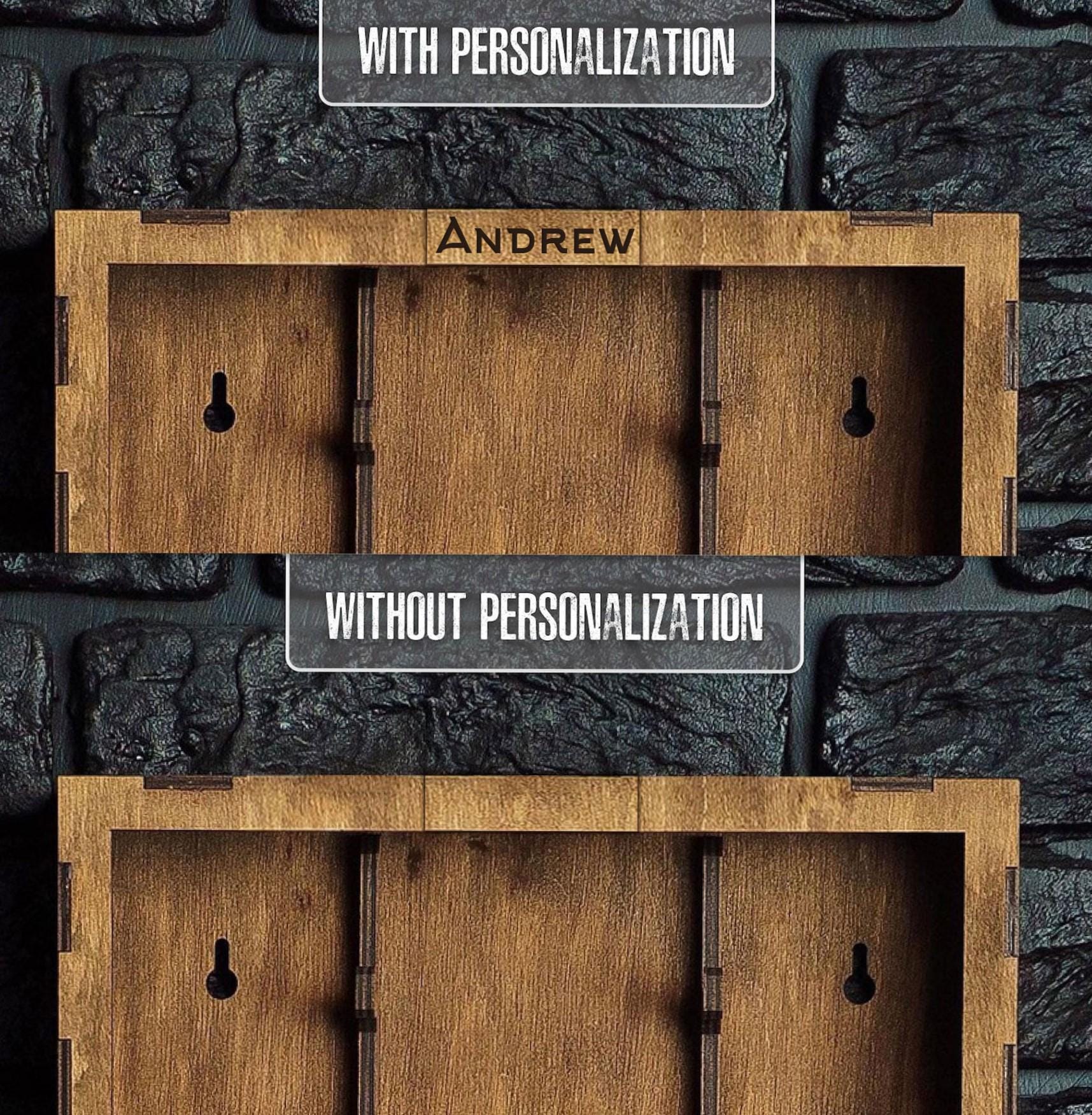 Custom Knife Display Case Wall Mounted, Pocket Knife Shelf, Pocket ...