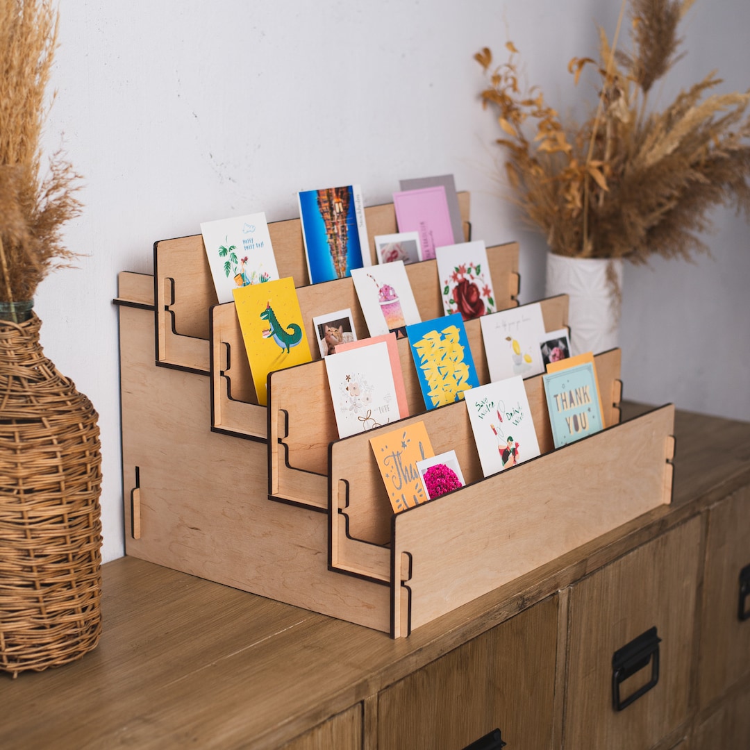 Wooden Greeting Card Display, Greeting Card Display Rack, Greeting Card ...