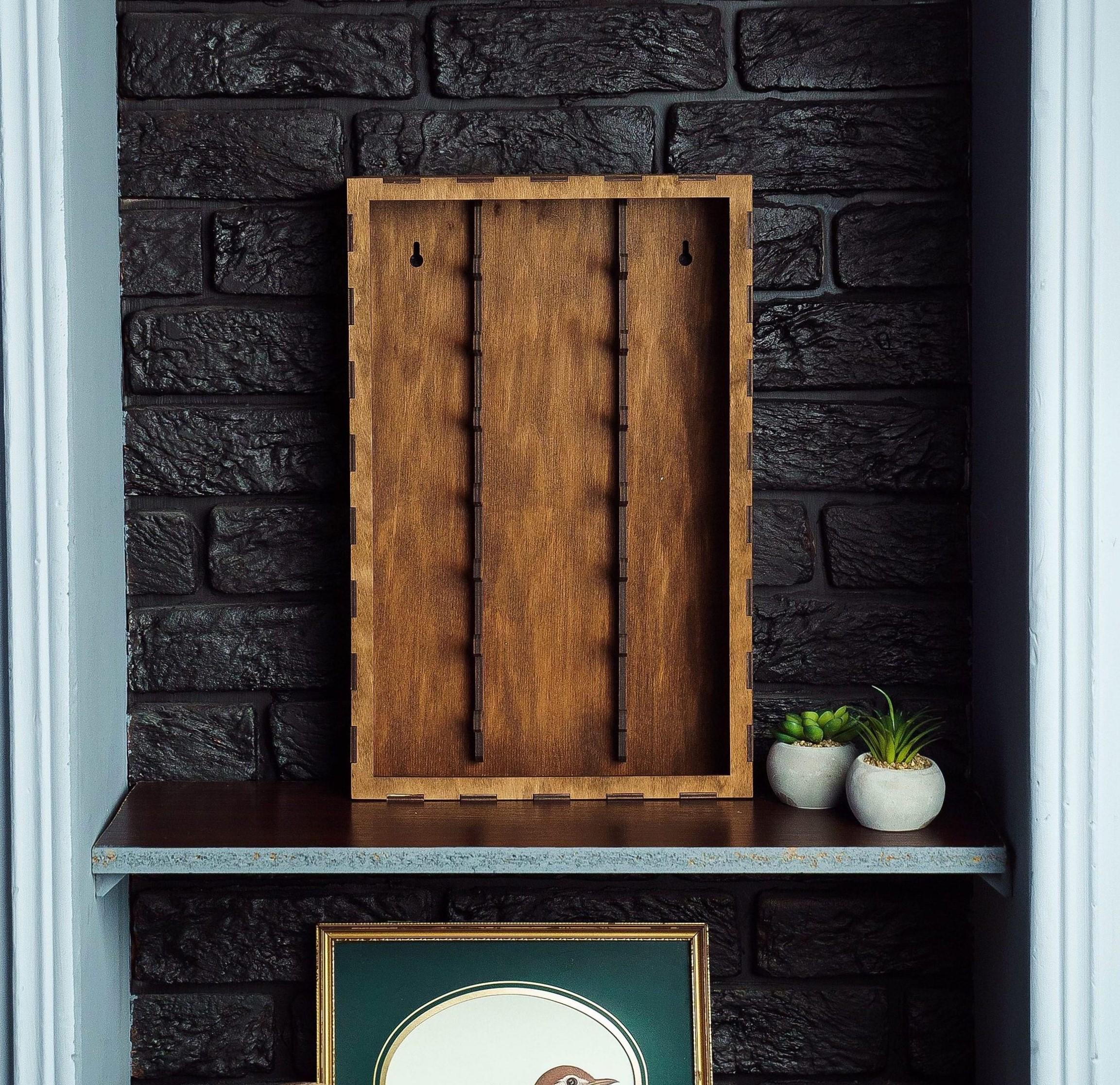 Custom Knife Display Case Wall Mounted, Pocket Knife Shelf, Pocket ...