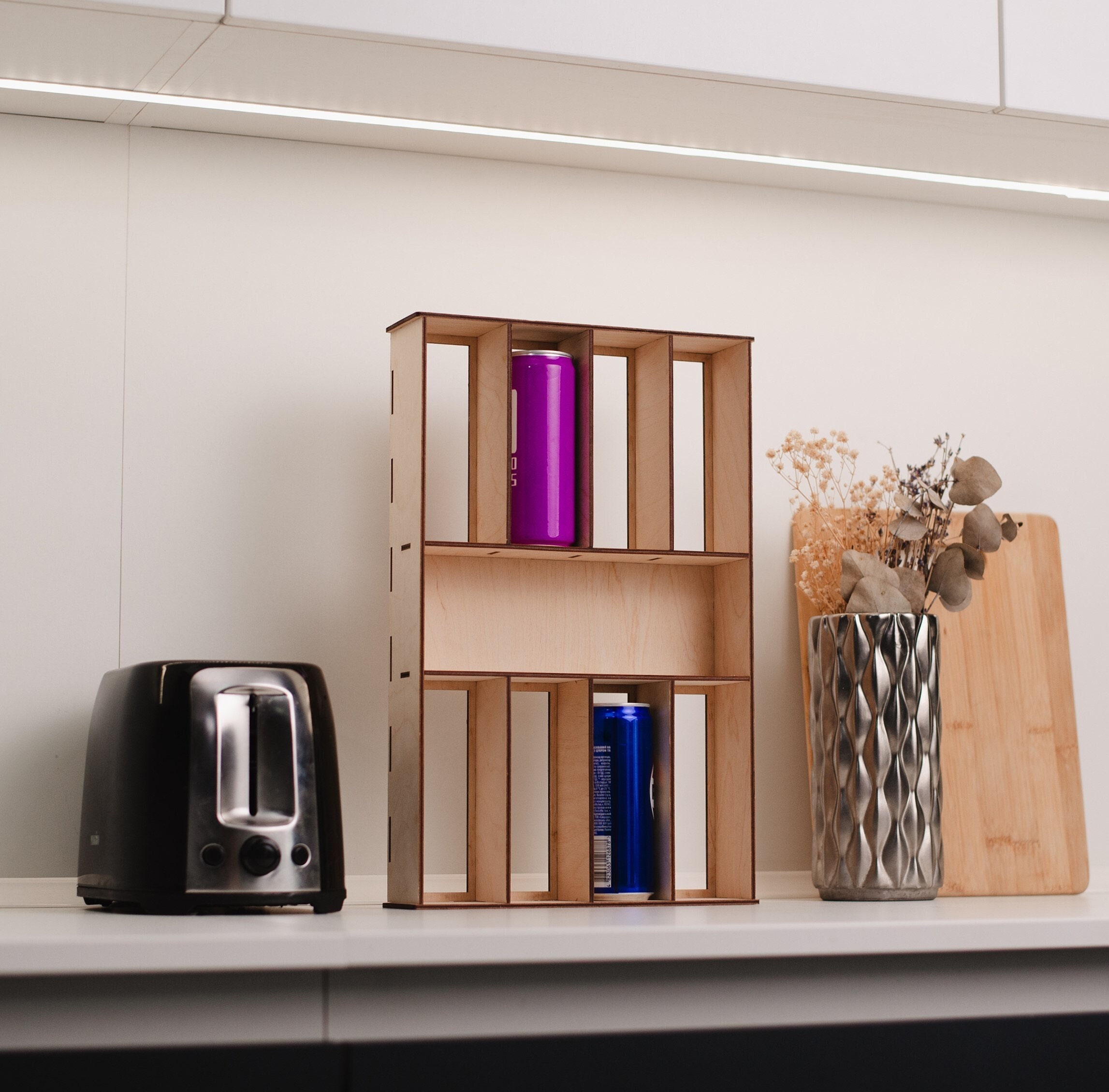 Beer Can Display Shelf, Beer Can Holder for Dad, Wooden Beer Can Stand ...