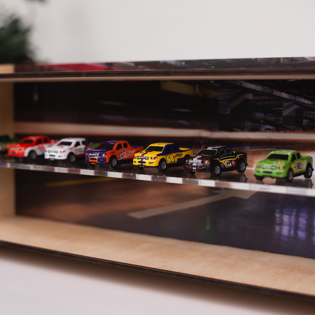 Wood Toy Car Garage, Toy Car Parking, Toy Car Holder Wall Mounted, Toy ...