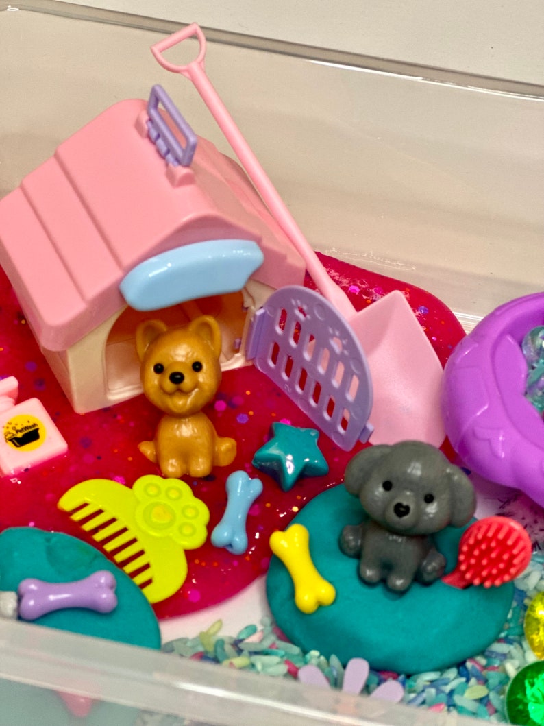 Puppy Spa Sensory Bin, Puppy Playdough Kit, Sensory Kit, Puppy Pals ...