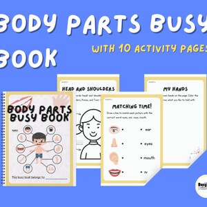 Body Parts Busy Book for Kids I Know My Body Activity Book With ...