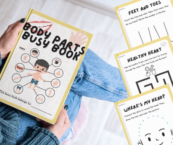 Body Parts Busy Book for Kids I Know My Body Activity Book With ...