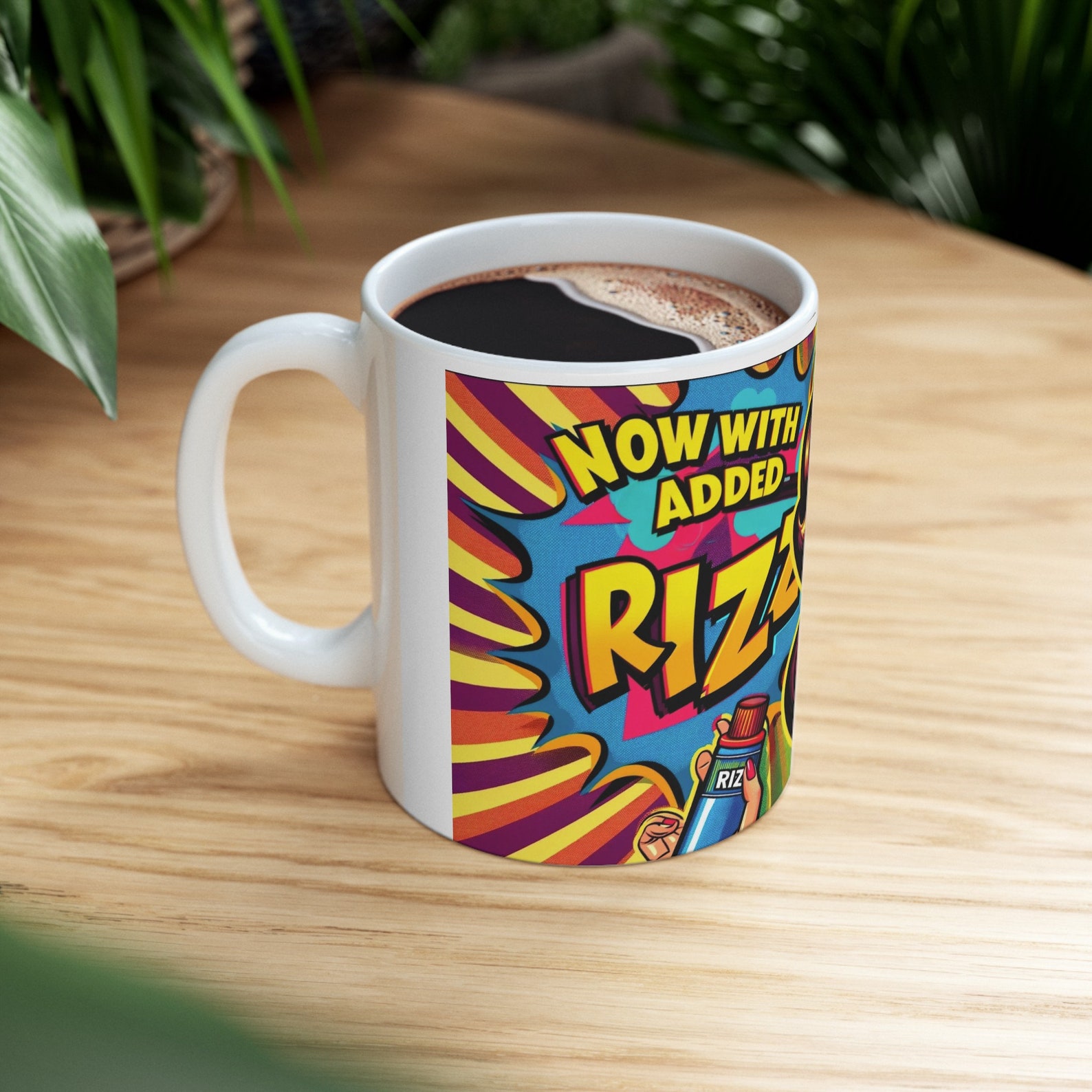 Now With Added Rizz Woman Pop Art Style Ceramic Mug, 11oz, 15oz - Etsy