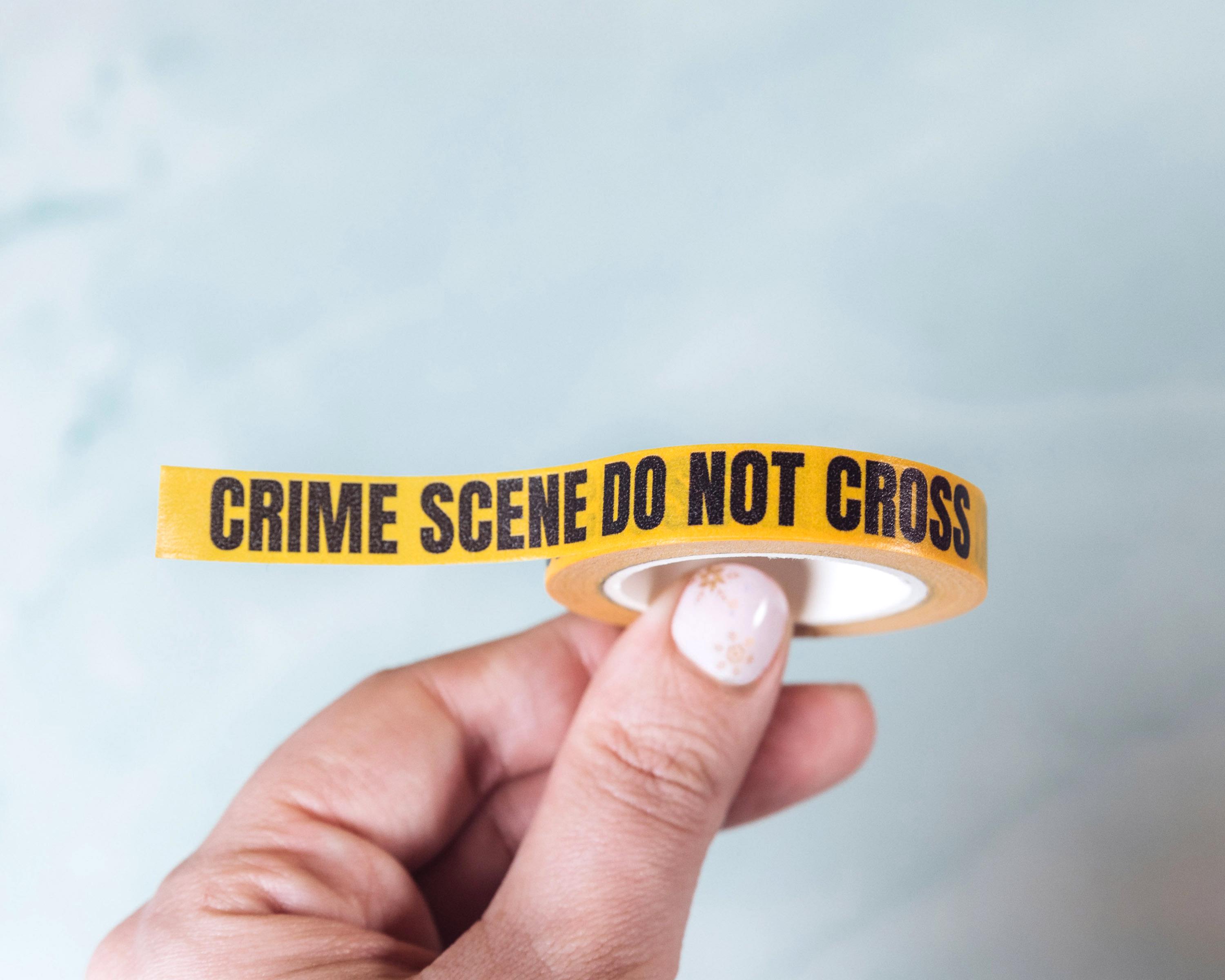 Crime Scene Tape CSI Washi Tape Yellow Police Tape Crime Investigation ...