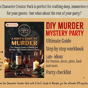 Murder Mystery Template Character Sheet for DIY Mystery Party Kit ...