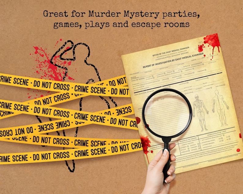 Printable Autopsy Report Template for DIY Murder Mystery Party Decor ...