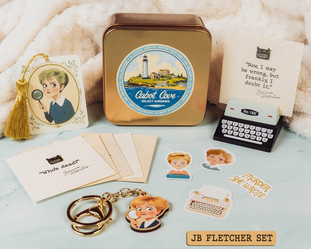 Jessica Fletcher Gift Box for Mystery Lover Keychain Murder She Wrote ...