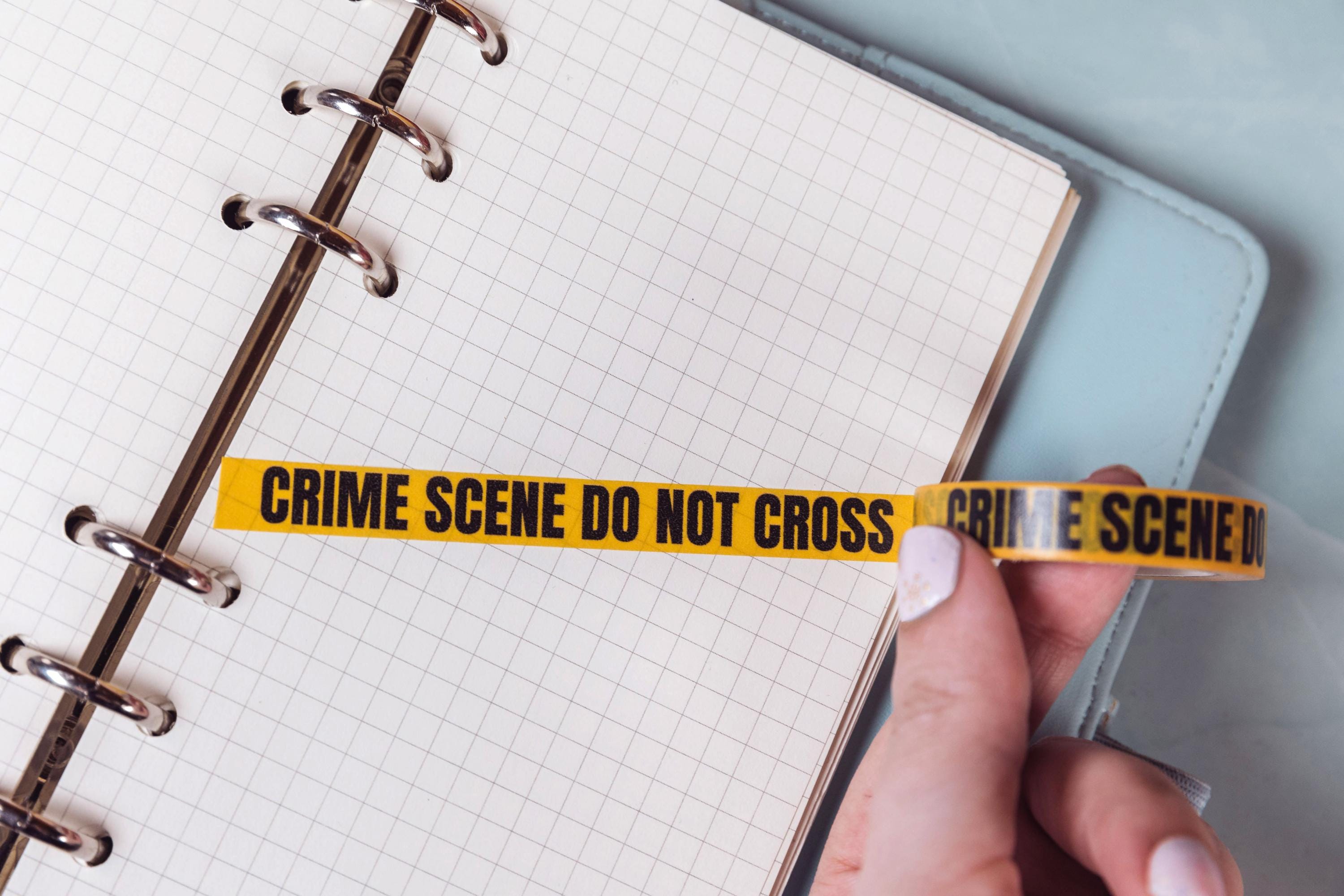 Crime Scene Tape CSI Washi Tape Yellow Police Tape Crime Investigation ...