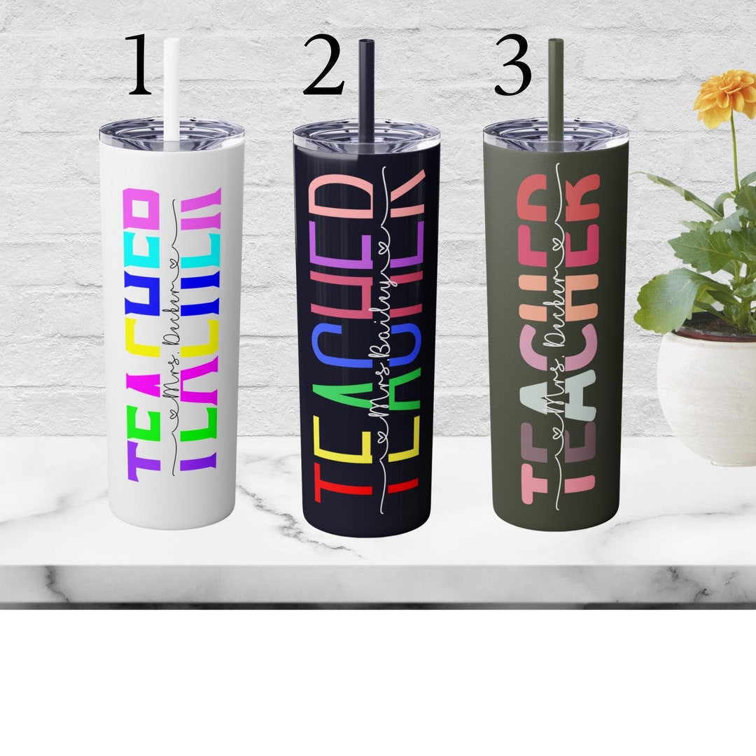 Personalized Tumbler Gift for Teacher, Thank You Gift for Teacher ...