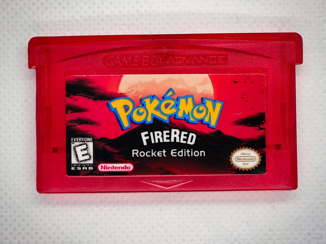2x Pokemon Firered Rocket Edition ROM Hack Cartridge Label GBA shell - Etsy