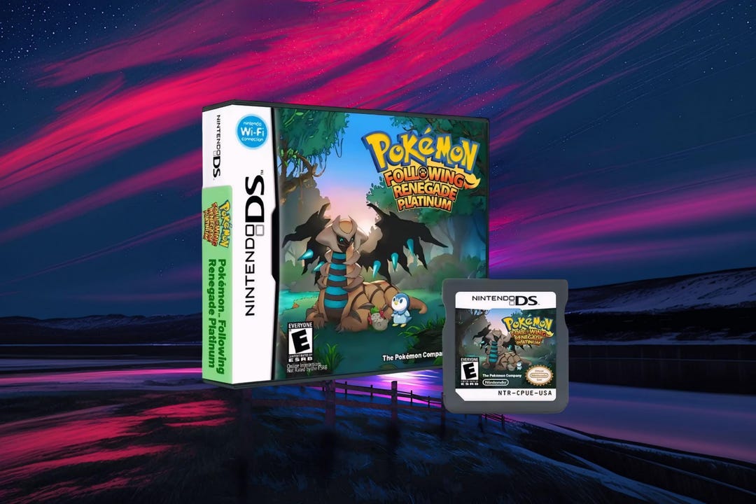 Pokemon Following Renegade Platinum DS ROM Hack Cartridge With Case ...