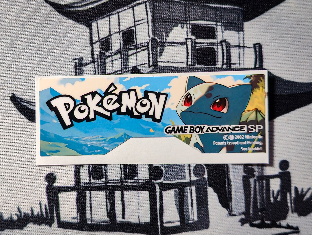 GBA SP Custom Back Label pokemon - Etsy