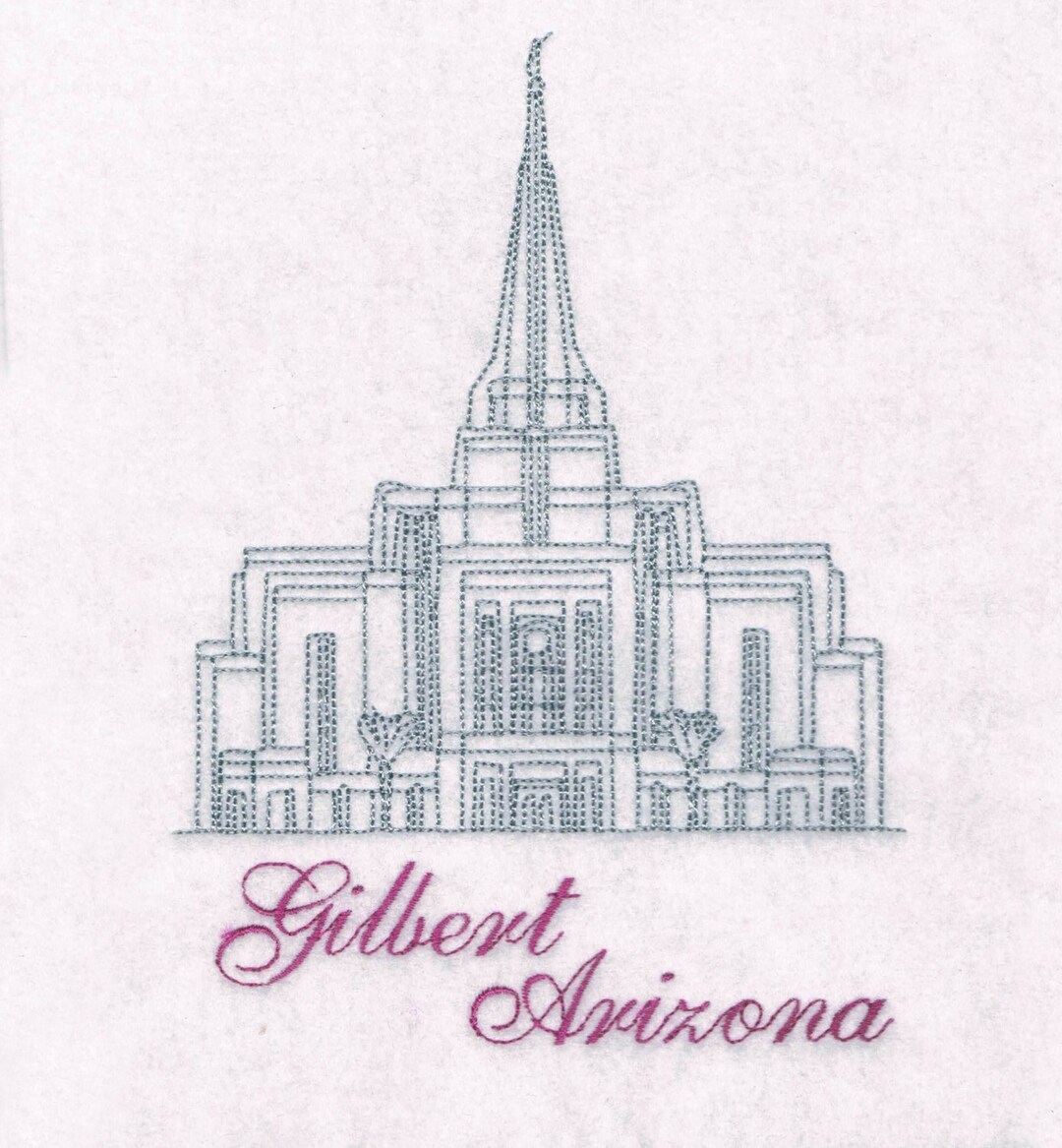 LDS Gilbert Arizona Temple Machine Embroidery Designs - Etsy
